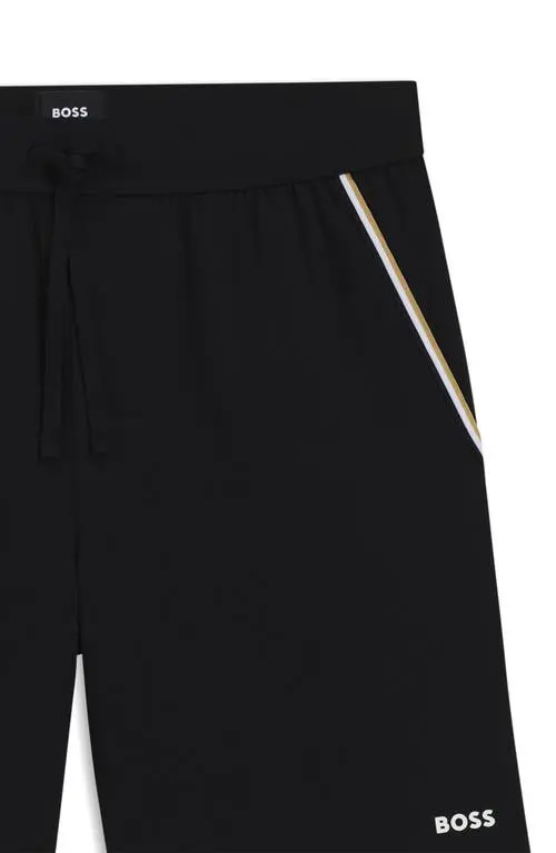 BOSS Stretch Cotton Pajama Shorts - Black
