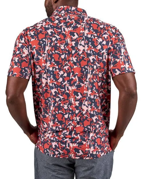 BLACK CLOVER Camo Mix Polo - Brandy