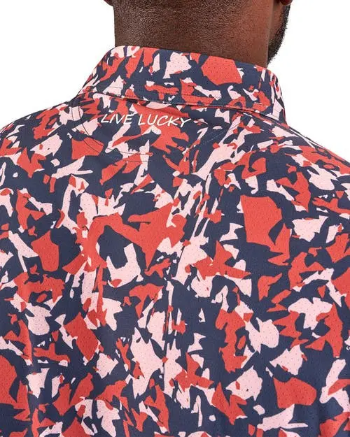 BLACK CLOVER Camo Mix Polo - Brandy
