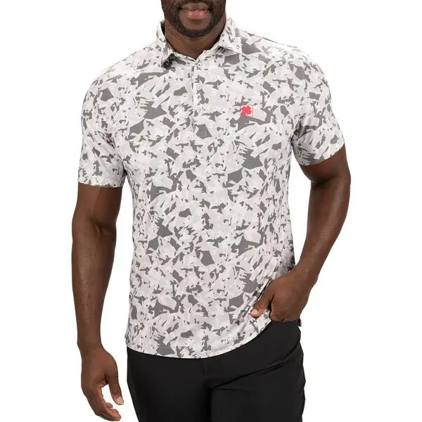 BLACK CLOVER Camo Mix Polo - Grey