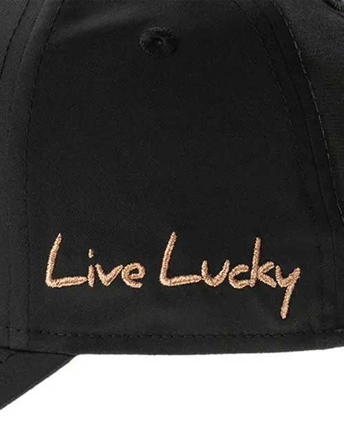 BLACK CLOVER Baseball Cap With Gold Clover Detail - Black