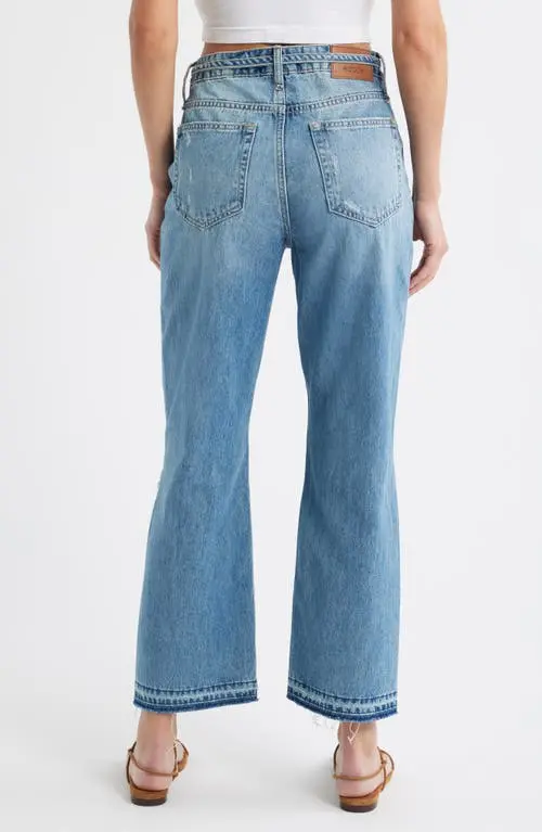 HIDDEN JEANS Belted Ripped Straight-leg Jeans