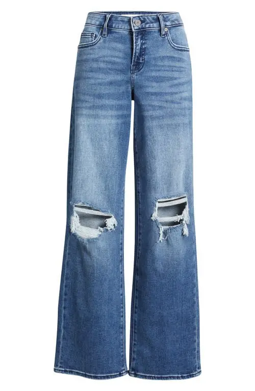 HIDDEN JEANS Distressed Mid-rise Wide Leg Jeans