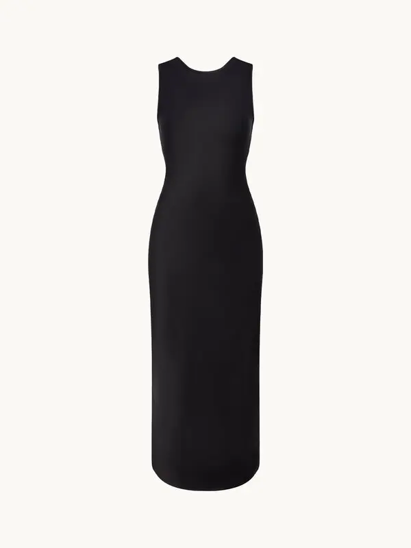 Another Tomorrow Cowl-back Dress - Black