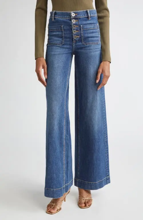 Ramy Brook Cindy Patch Pocket Wide Leg Jeans