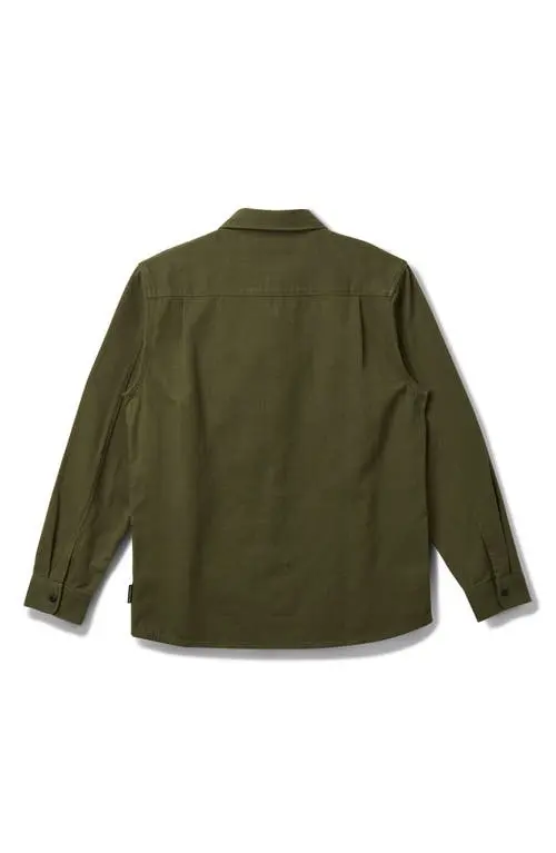 Quiksilver Herson Cotton Twill Button-up Overshirt - Grape Leaf