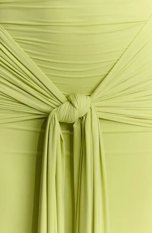 Naked Wardrobe Cowl Neck Knot Maxi Dress