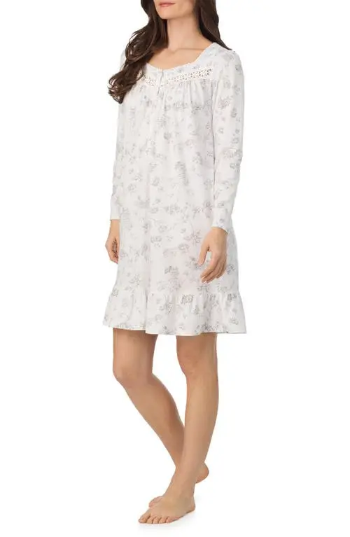 Eileen West Long Sleeve Short Cotton Nightgown