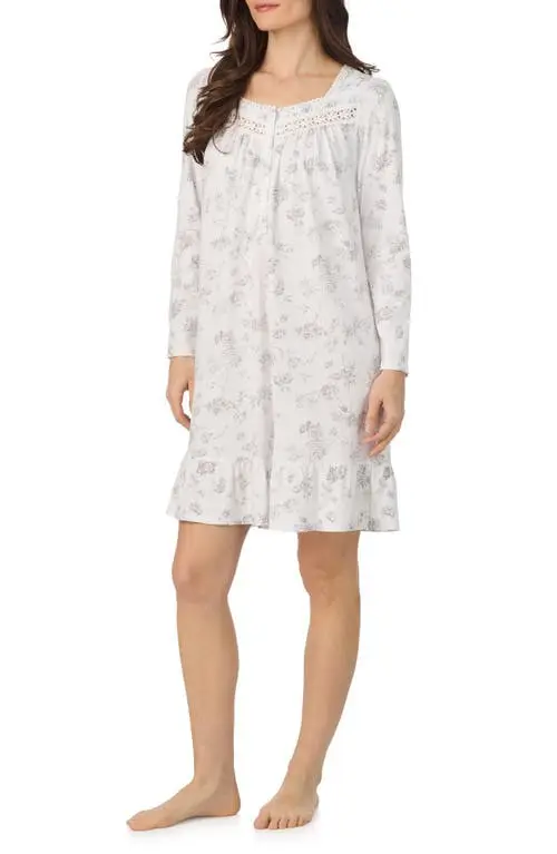 Eileen West Long Sleeve Short Cotton Nightgown