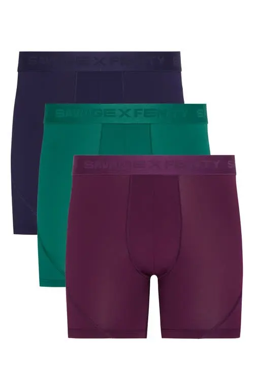 SAVAGE X FENTY Shadow Fit 3-pack Boxer Briefs - Navy/purple/green