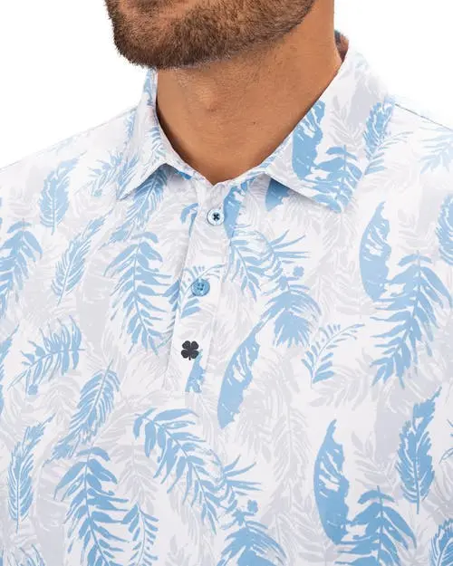 BLACK CLOVER Hidden Clover Polo - Blue