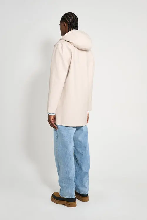 Stutterheim Stockholm Long Sleeve Hooded Raincoat - Light Sand