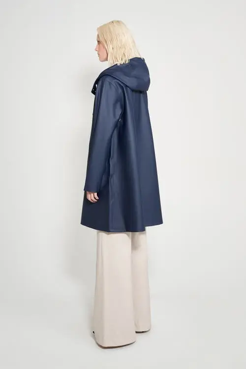 Stutterheim Mosebacke Hooded Raincoat - Navy