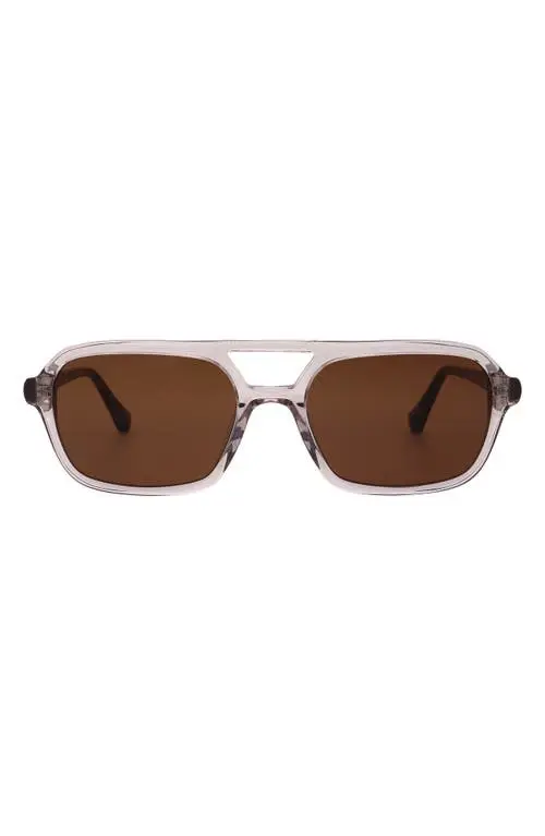 FLORENCE BY MILLS 54mm Navigator Sunglasses - Crystal Nude