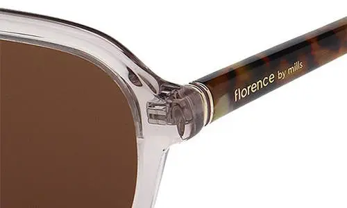 FLORENCE BY MILLS 54mm Navigator Sunglasses - Crystal Nude