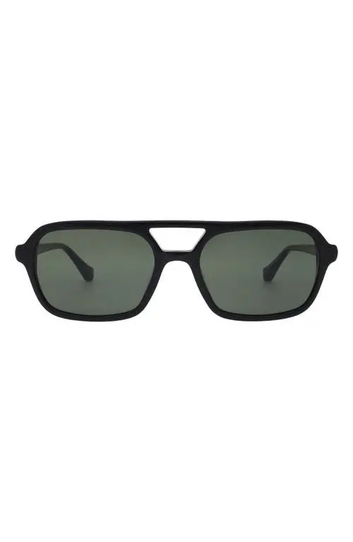 FLORENCE BY MILLS 54mm Navigator Sunglasses - Gloss Black