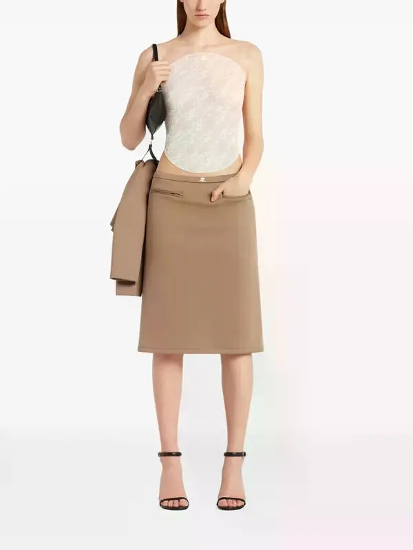 COURREGES Straight-cut Pencil Skirt