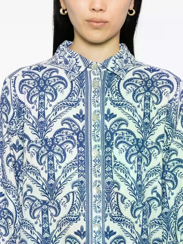 Farm Rio Tropical Print Blouse
