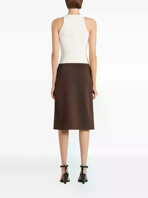 COURREGES Pocketed Pencil Skirt - Brown