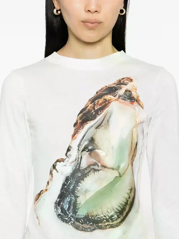 A.W.A.K.E. Mode Oyster Graphic-printed T-shirt - Neutrals
