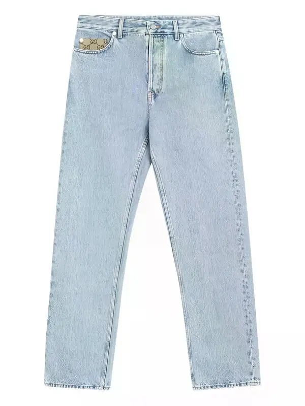 Gucci Leather-patch Straight Jeans