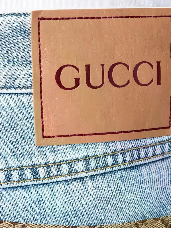 Gucci Leather-patch Straight Jeans