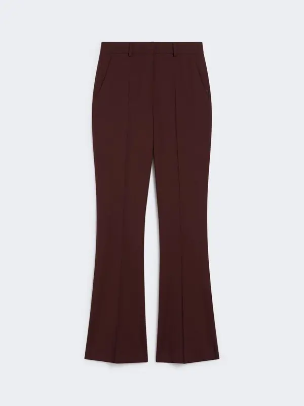 Max Mara Slim Flared Trousers - Wine-coloured