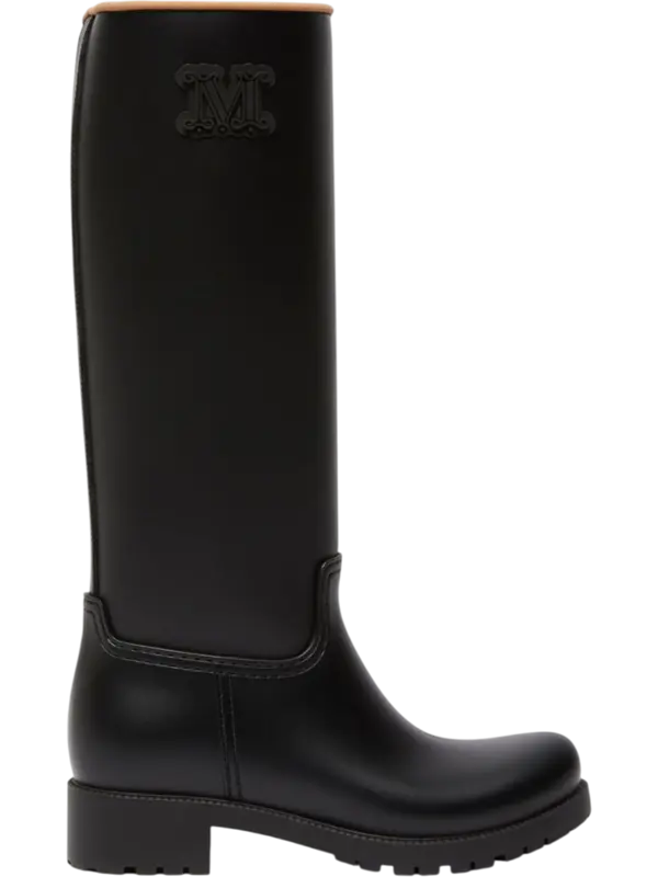 Max Mara Knee-high Rubber Boots - Black