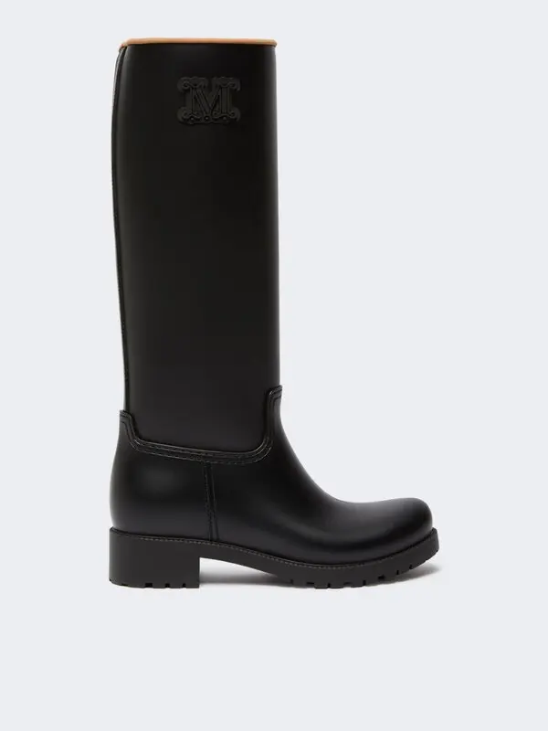 Max Mara Knee-high Rubber Boots - Black