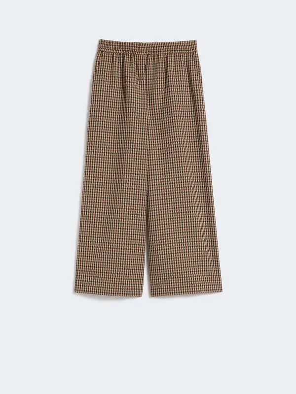 Max Mara Houndstooth Basketweave Trousers