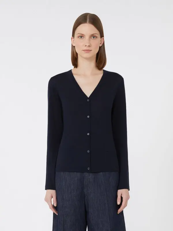 Max Mara Wool Yarn Cardigan - Ultramarine
