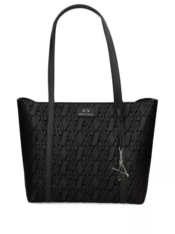 Armani Exchange Monogram Pattern Tote Bag