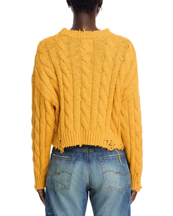 Denimist Boxy Cable Sweater - Yellow