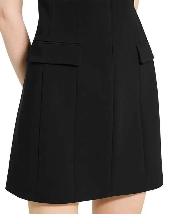 Theory Tailored Zip Front Dress - Black