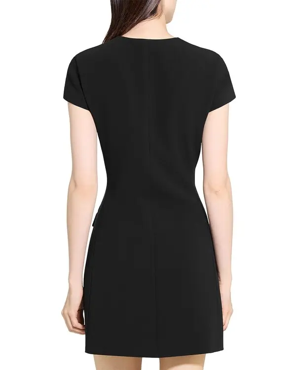 Theory Tailored Zip Front Dress - Black