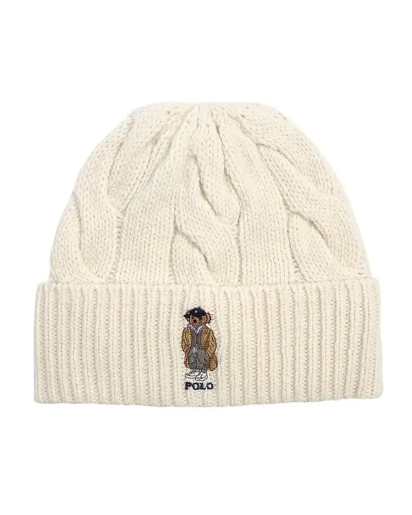 Polo Ralph Lauren Fall Bear Beanie - Cream