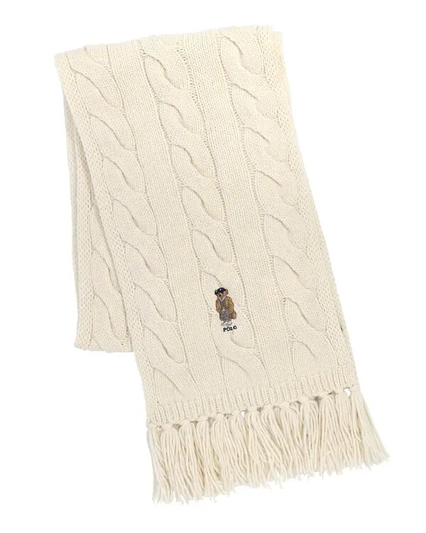 Polo Ralph Lauren Fall Bear Scarf - Cream