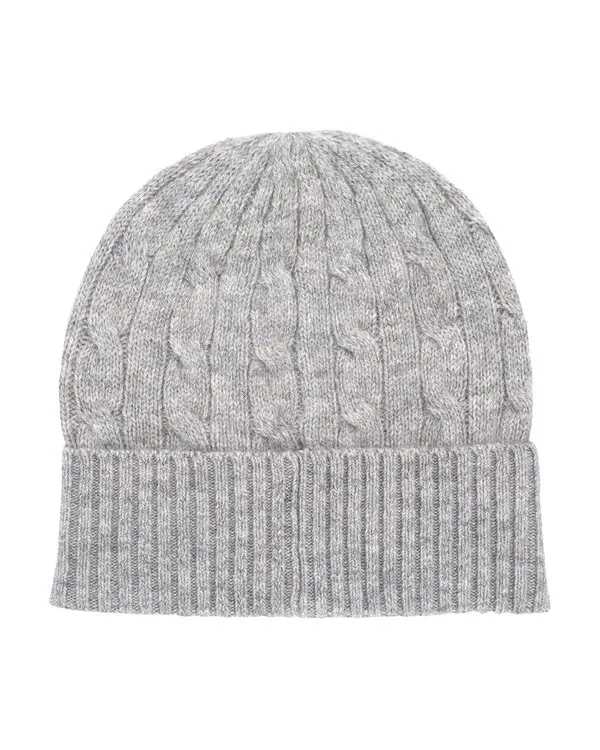 Polo Ralph Lauren Wool & Cashmere Cable Knit Beanie - Grey