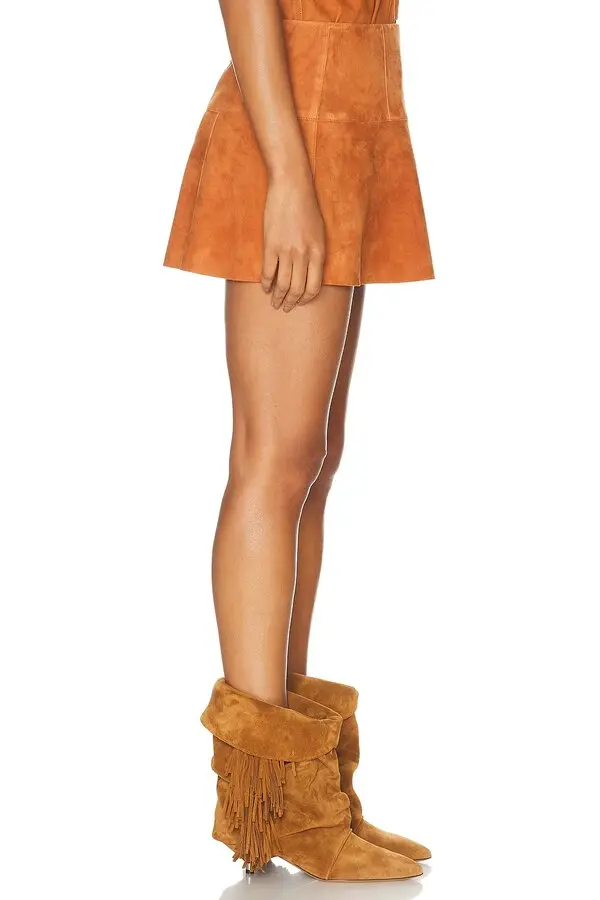 Isabel Marant Étoile Dilara Suede Skirt - Cognac