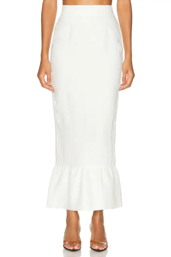 Posse Matilda Column Skirt - Cream
