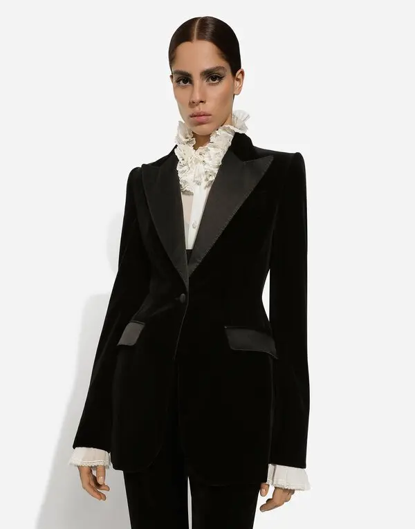 Dolce & Gabbana Velvet Turlington Tuxedo Jacket