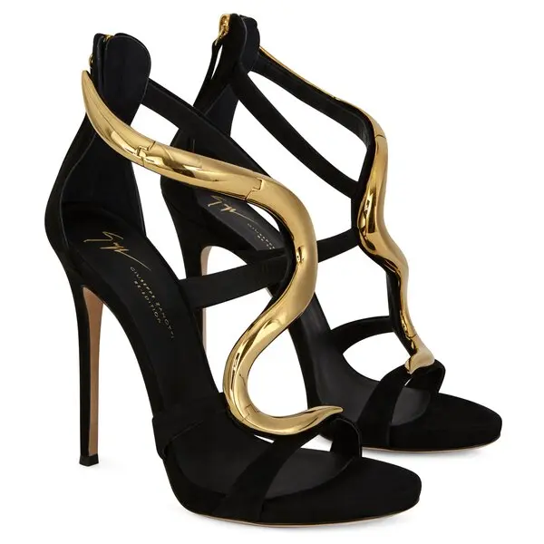 GIUSEPPE ZANOTTI Venere Suede Sandals - Black