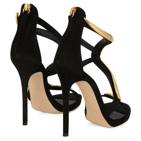 GIUSEPPE ZANOTTI Venere Suede Sandals - Black
