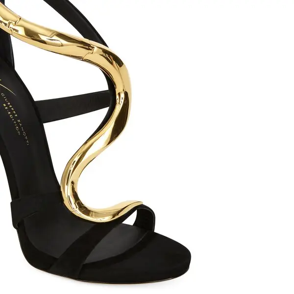 GIUSEPPE ZANOTTI Venere Suede Sandals - Black
