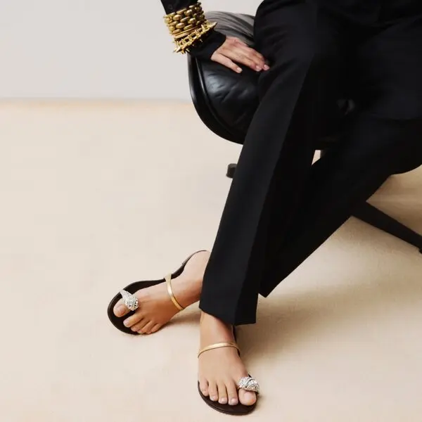 GIUSEPPE ZANOTTI Icon Ring Sandal - Gold