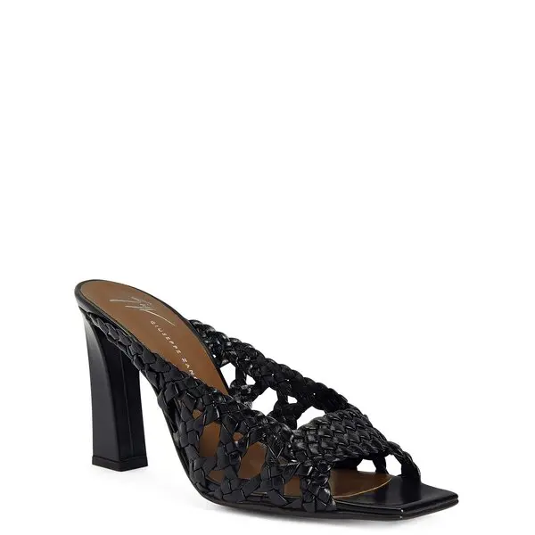 GIUSEPPE ZANOTTI Mya Cage 90 Woven Mules