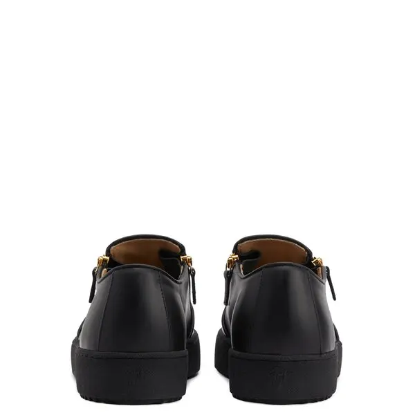 GIUSEPPE ZANOTTI Leather Slip-ons - Black