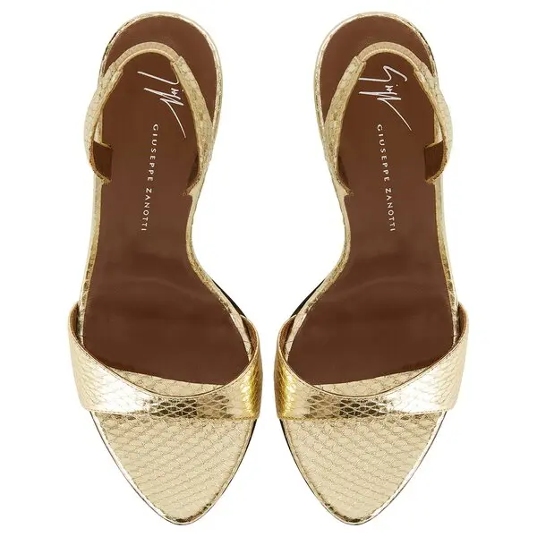 GIUSEPPE ZANOTTI Lilibeth 90 Elaphe Sandals - Gold