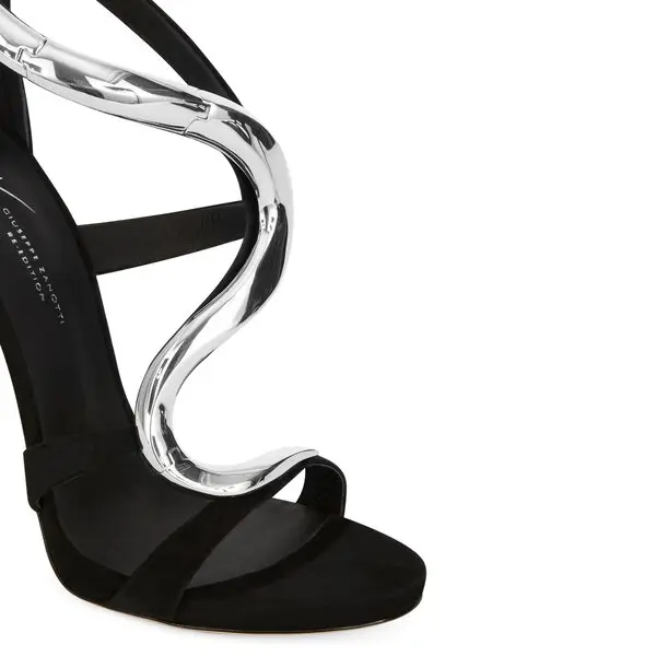 GIUSEPPE ZANOTTI Venere Suede Sandals - Black
