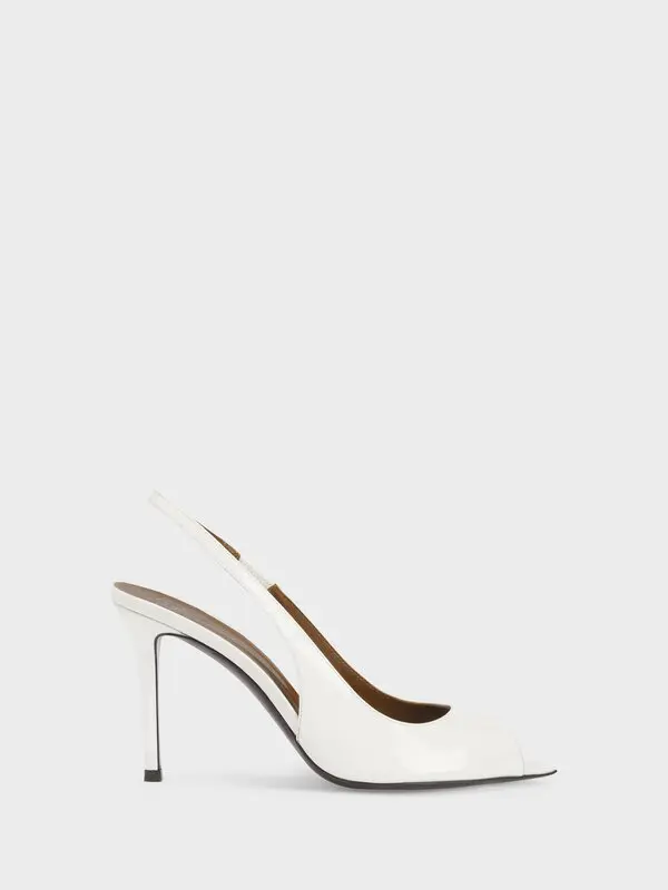 GIUSEPPE ZANOTTI Intriigo Open Toe 90 Slingback Sandals - White